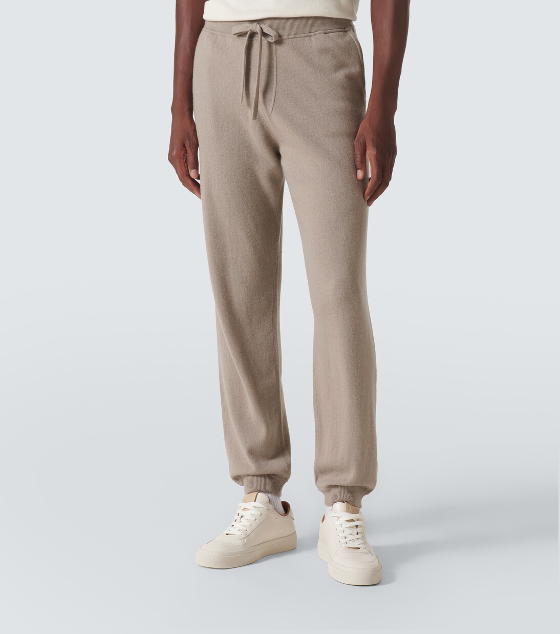 Wool and cashmere sweatpants in grey - Allude | Mytheresa