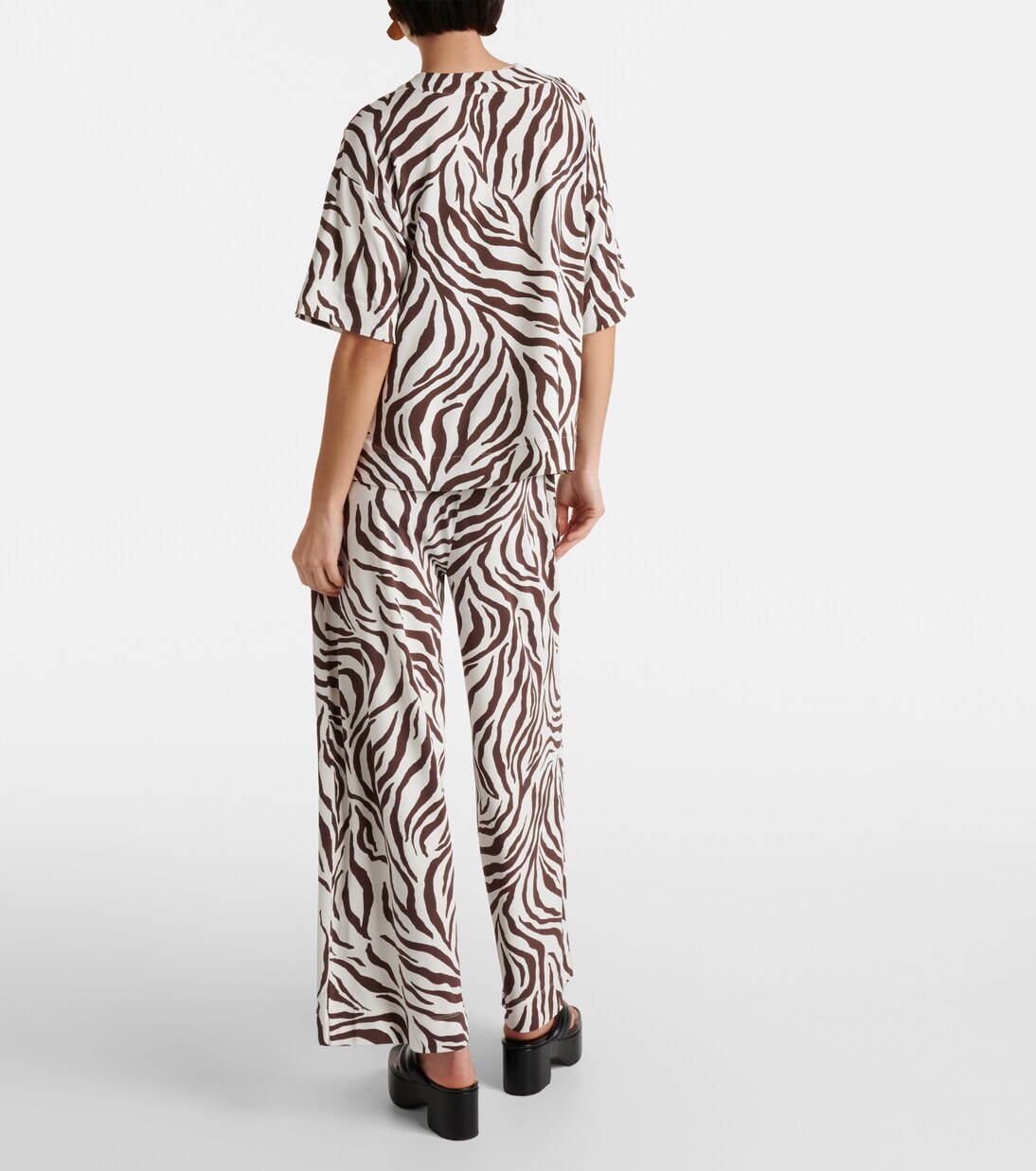 Siberia zebra-print jersey top in multicoloured - Max Mara | Mytheresa