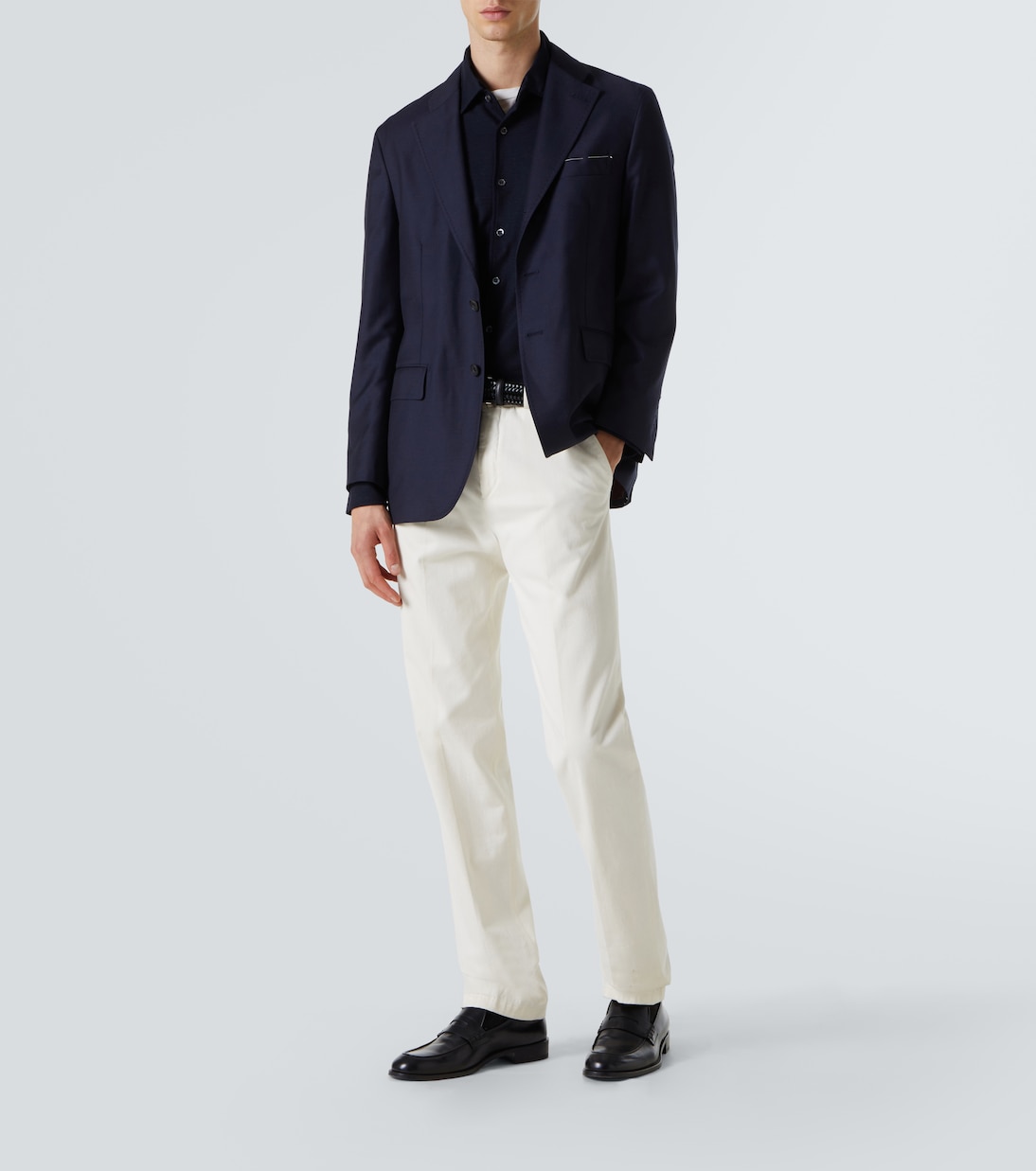 Wool shirt in blue - Rubinacci | Mytheresa