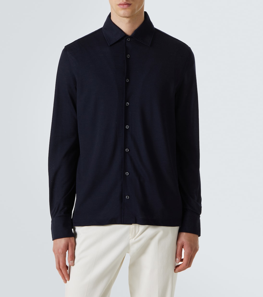 Wool shirt in blue - Rubinacci | Mytheresa