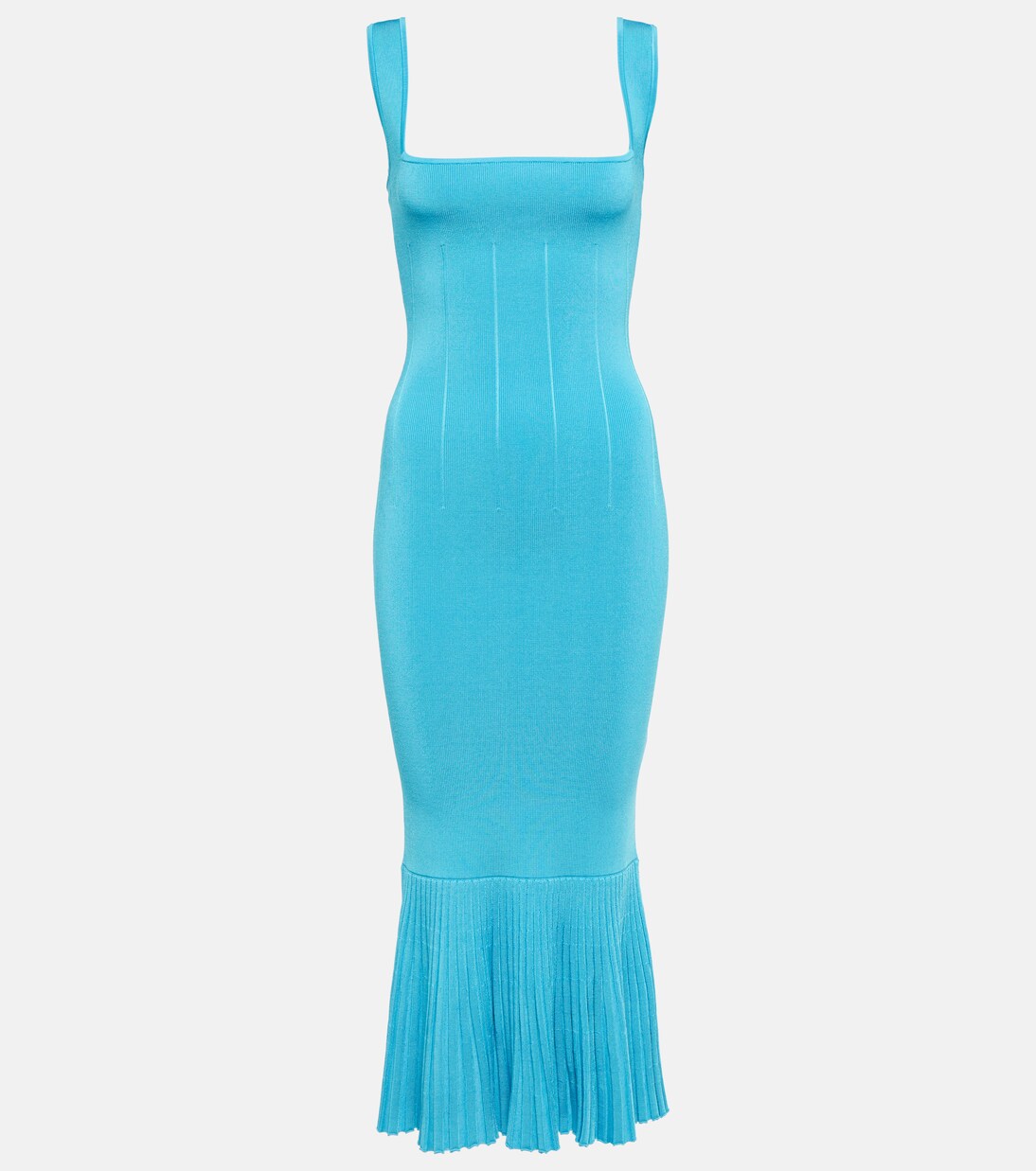 Atlanta knit midi dress in blue - Galvan | Mytheresa