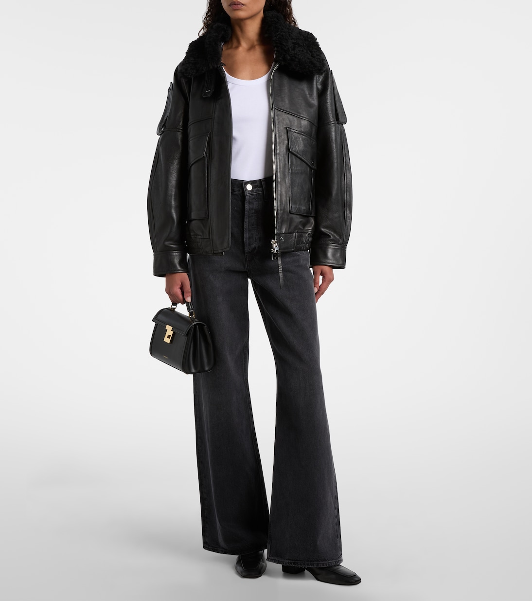 Paris leather tote bag in black - De Mellier | Mytheresa