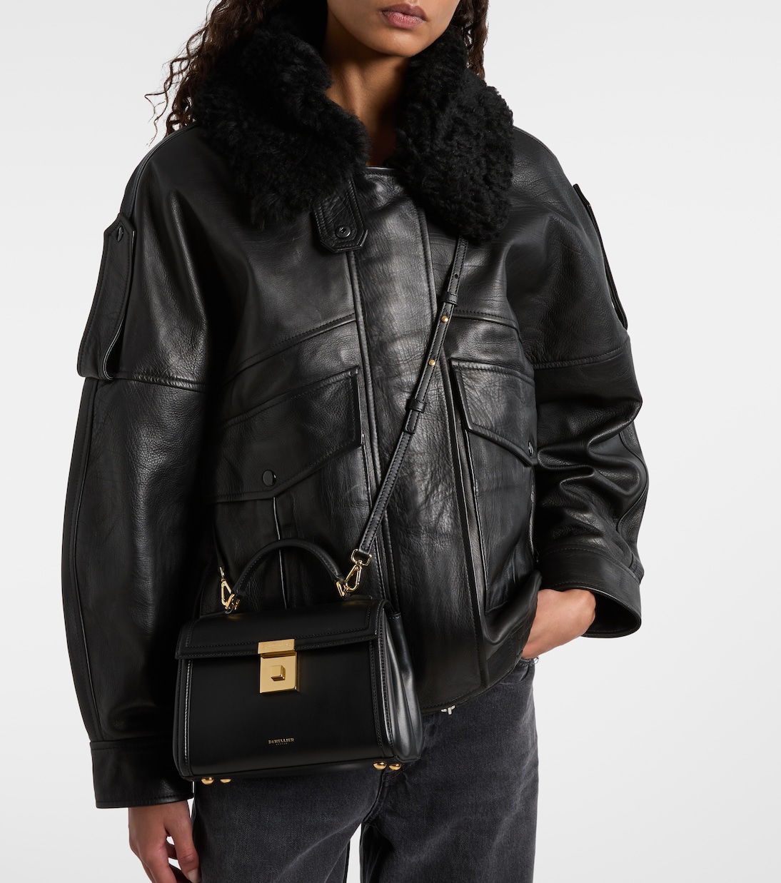 Paris leather tote bag in black - De Mellier | Mytheresa