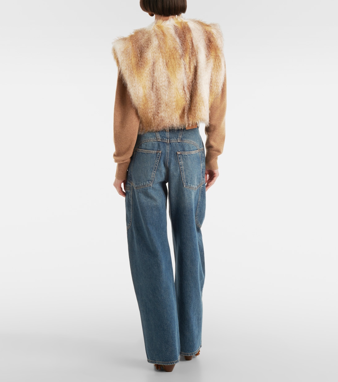 Alexina faux fur vest in neutrals - Isabel Marant | Mytheresa