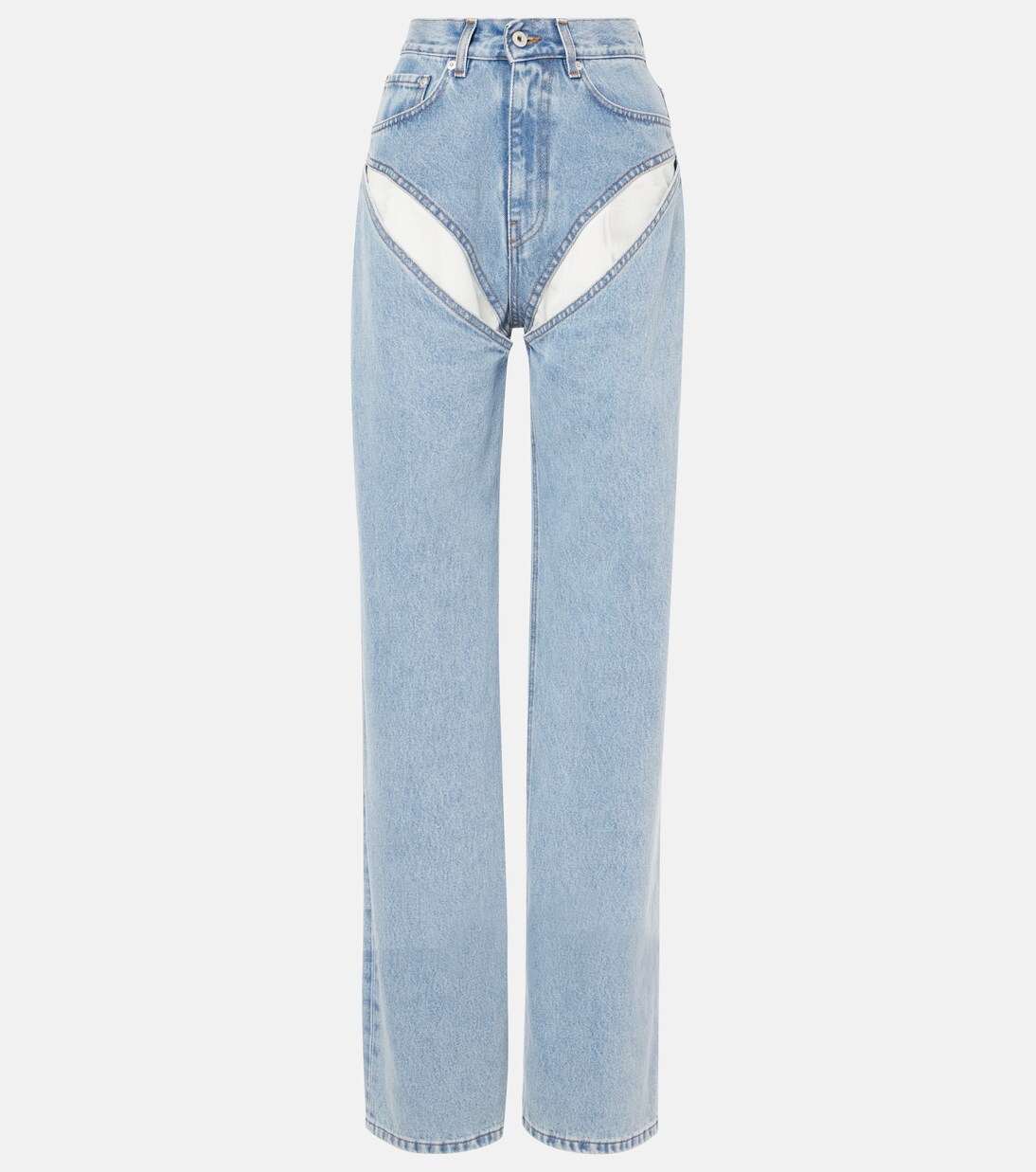 Evergreen cutout straight jeans in blue - Y Project | Mytheresa