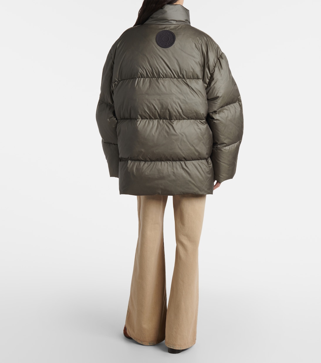 Logo down jacket in green - Acne Studios | Mytheresa