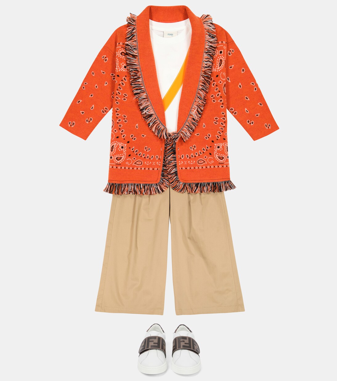 Bandana jacquard cardigan in multicoloured - Alanui Kids | Mytheresa