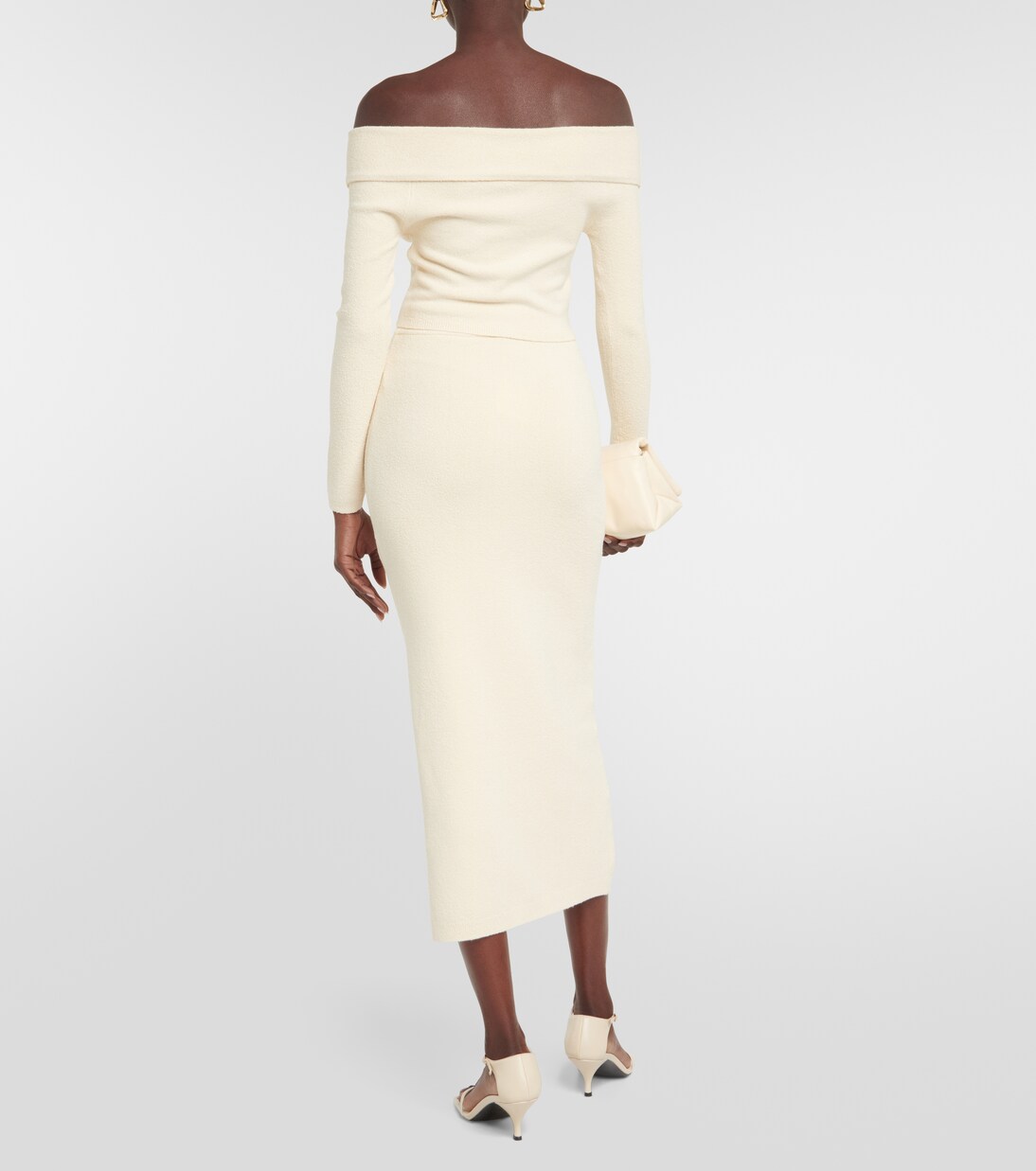 Aiden off-shoulder knit top in white - Simkhai | Mytheresa