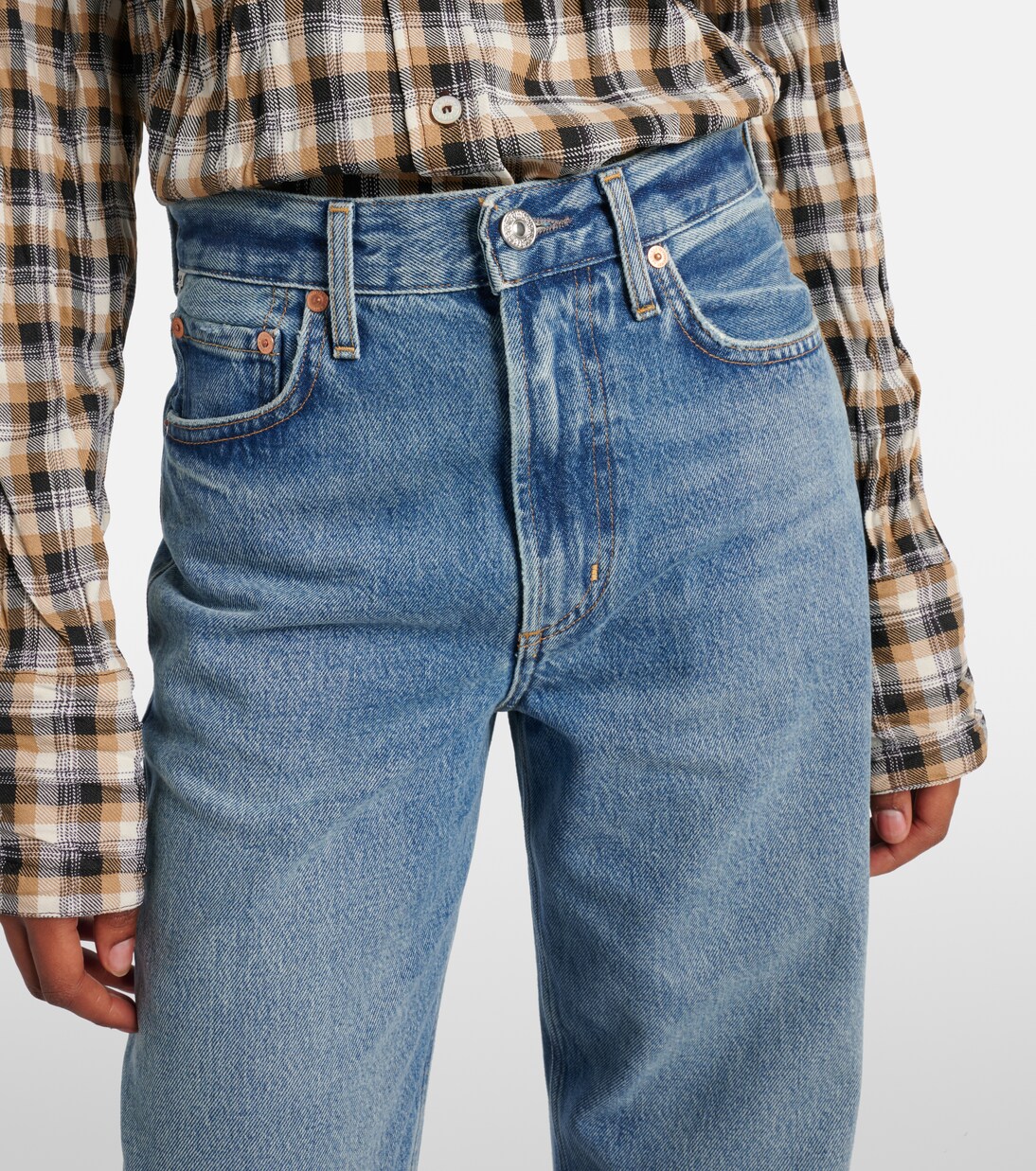 Miro high-rise cropped barrel-leg jeans in blue - Citizens Of Humanity ...