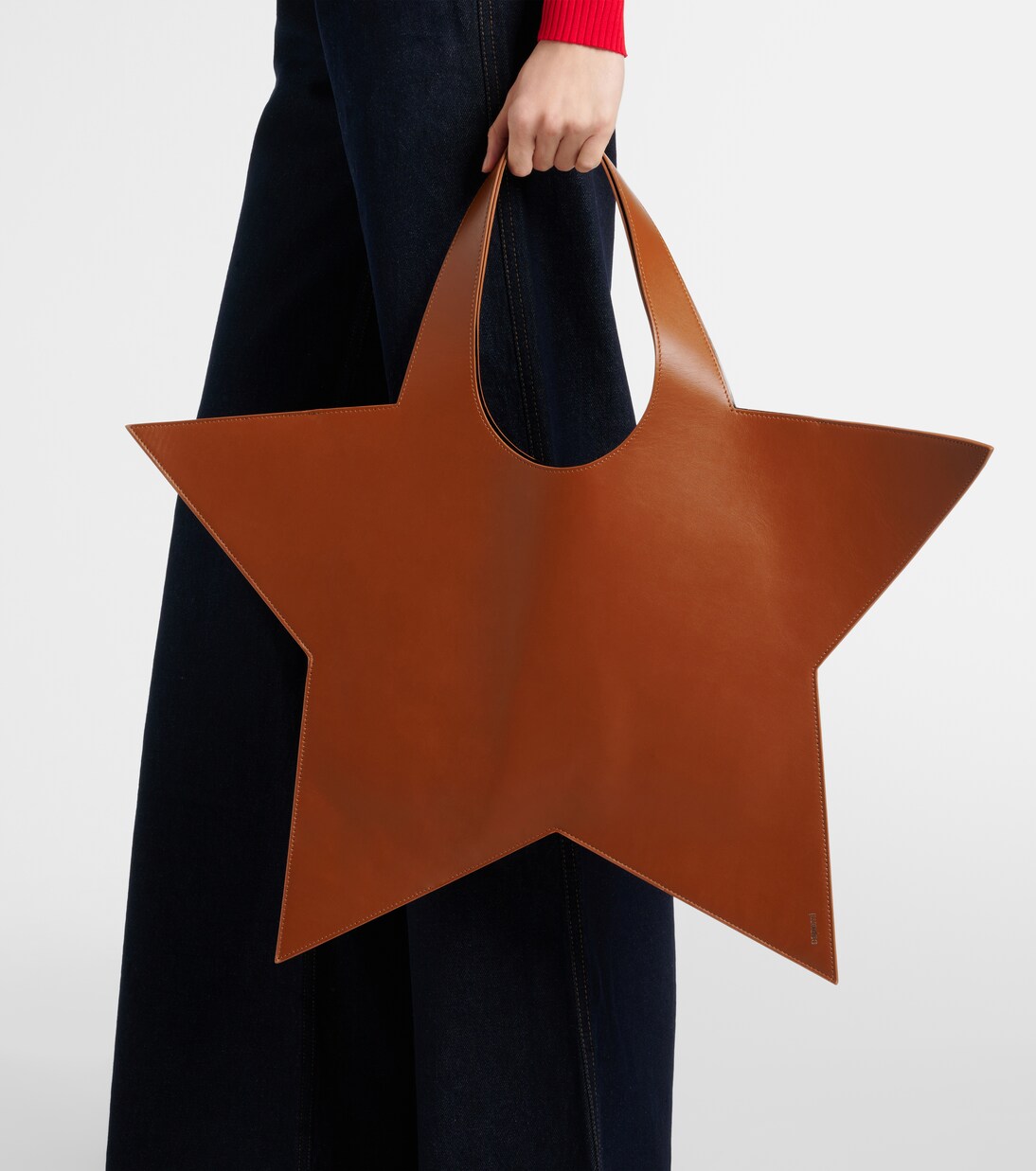 Star leather tote bag in brown - Coperni | Mytheresa