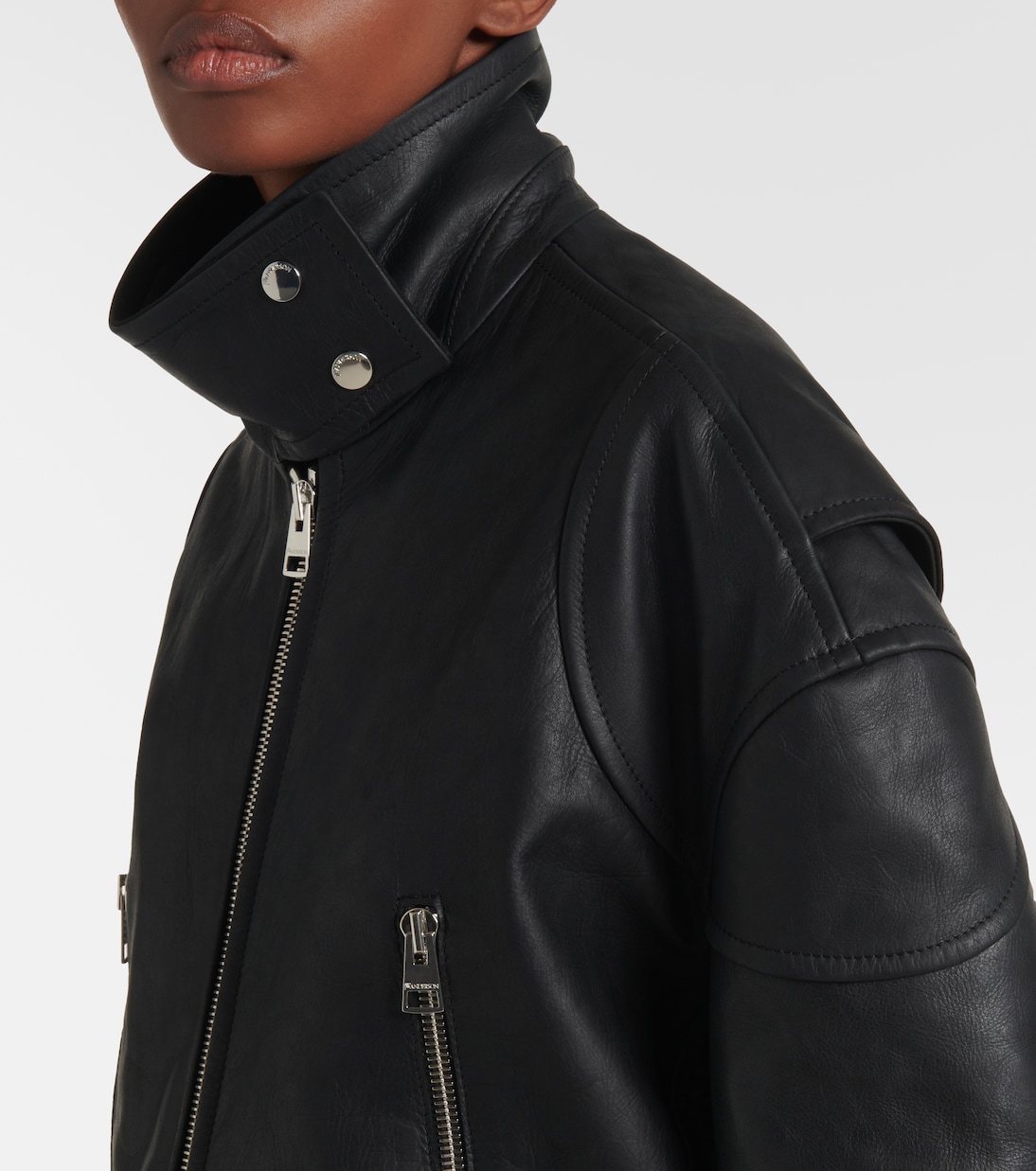 Leather jacket in black - JW Anderson | Mytheresa