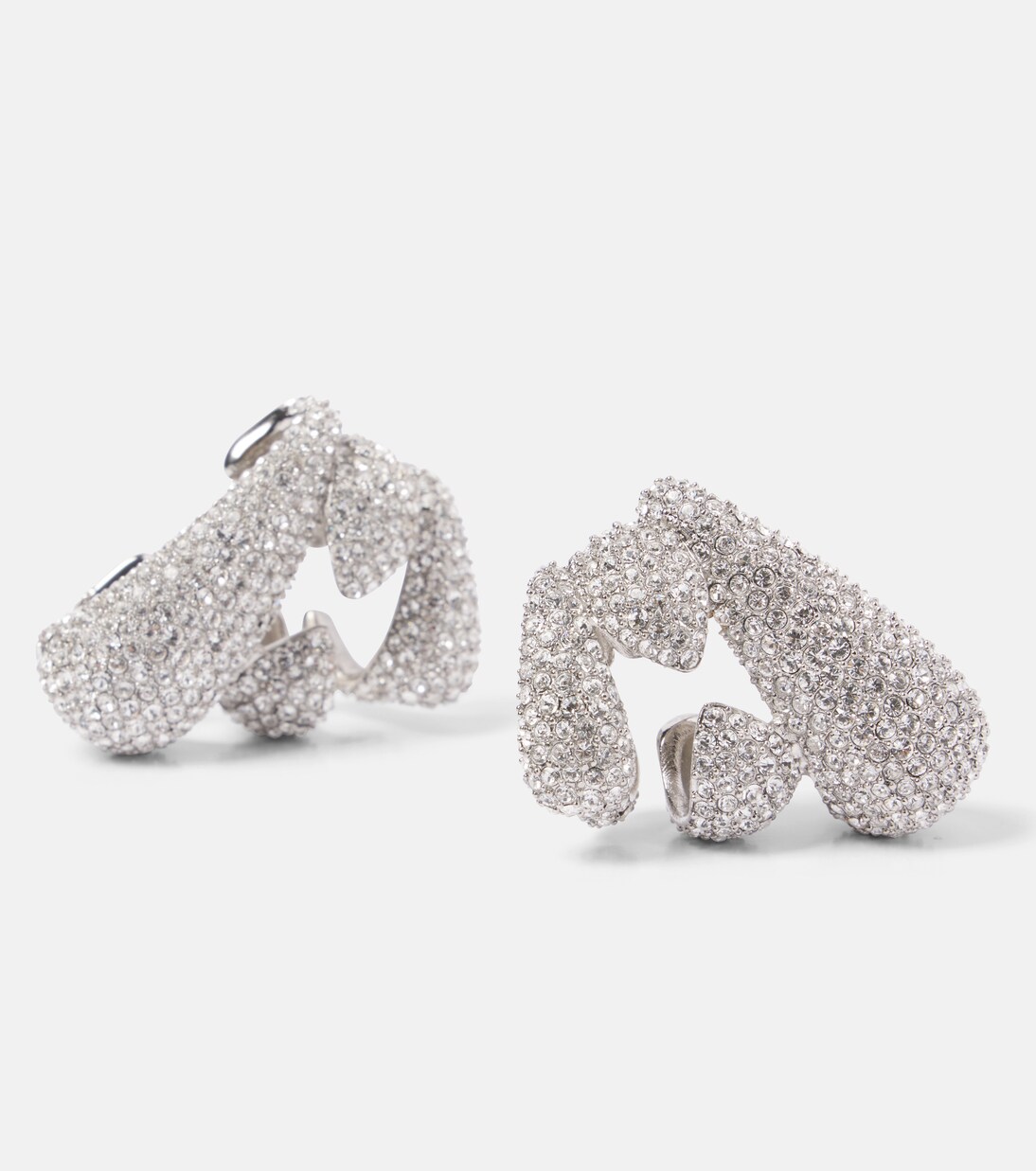Feline crystal-embellished ear cuffs in silver - Givenchy | Mytheresa