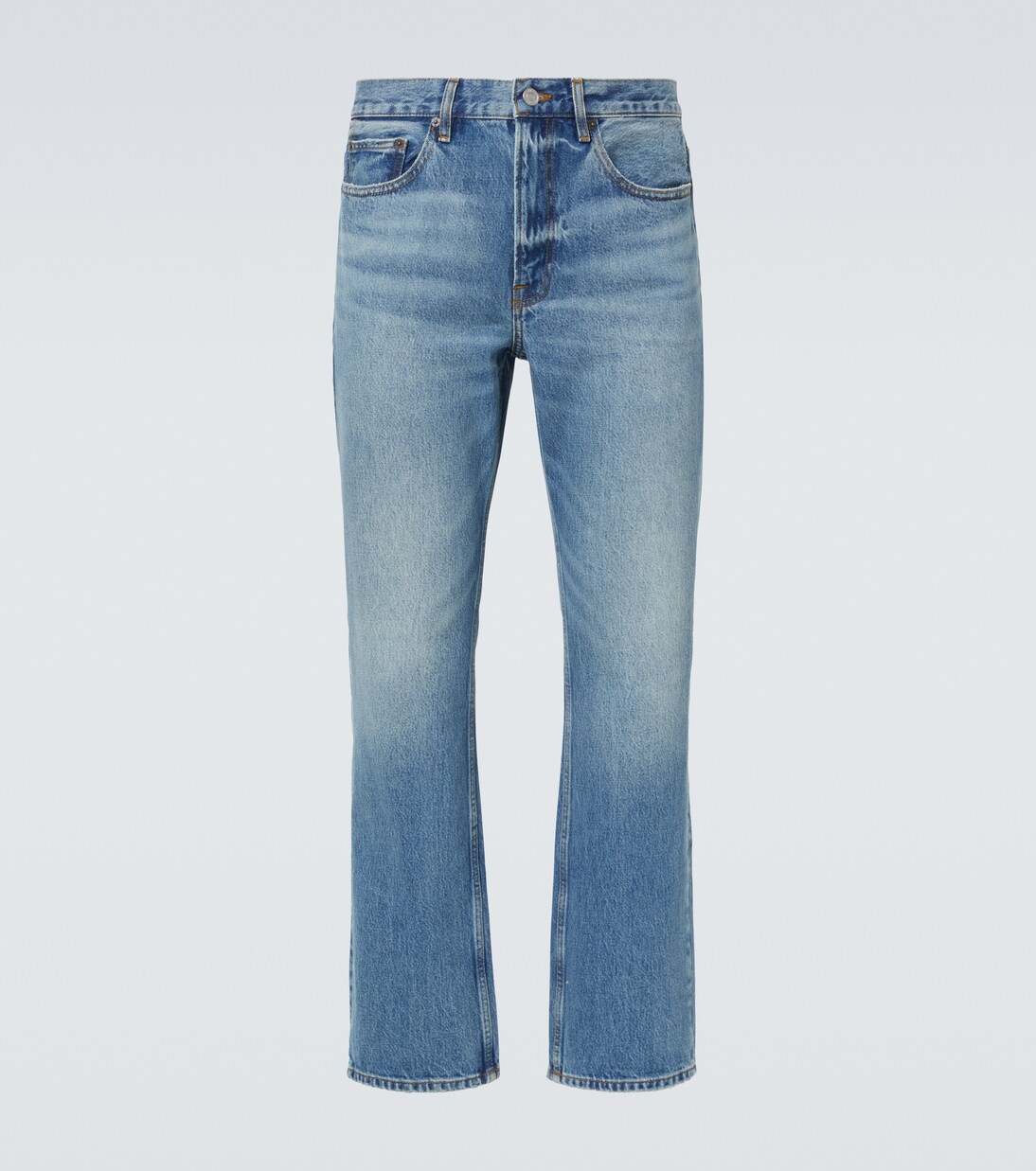Boxy Jean faded straight jeans in blue - Frame | Mytheresa