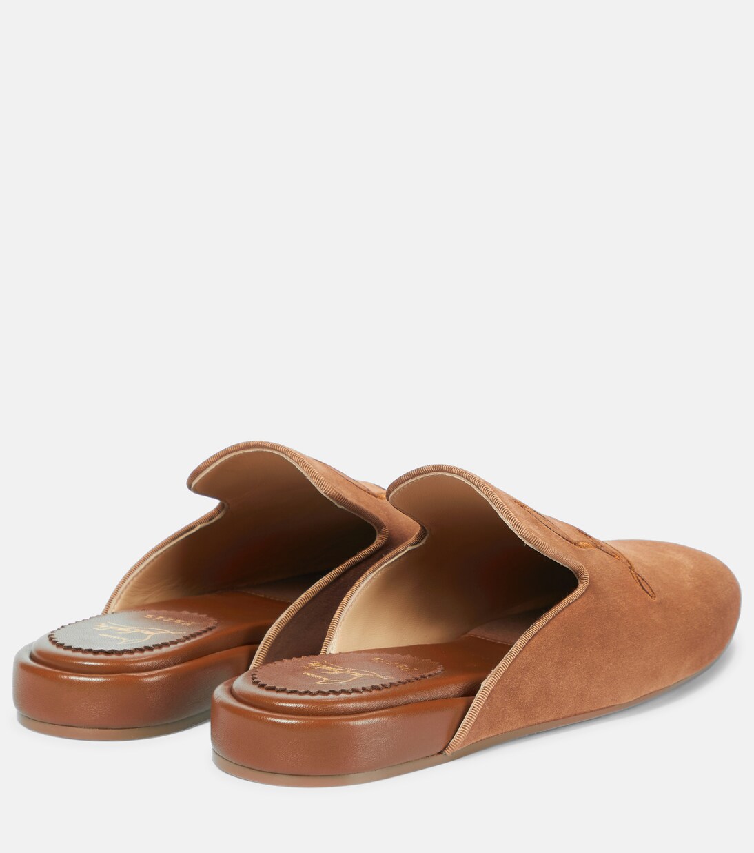 Navy Coolito Donna suede slippers in brown - Christian Louboutin ...