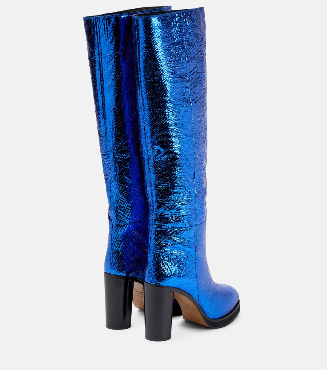 Bottes Lylene en cuir métallisé en bleu – Isabel Marant | Mytheresa