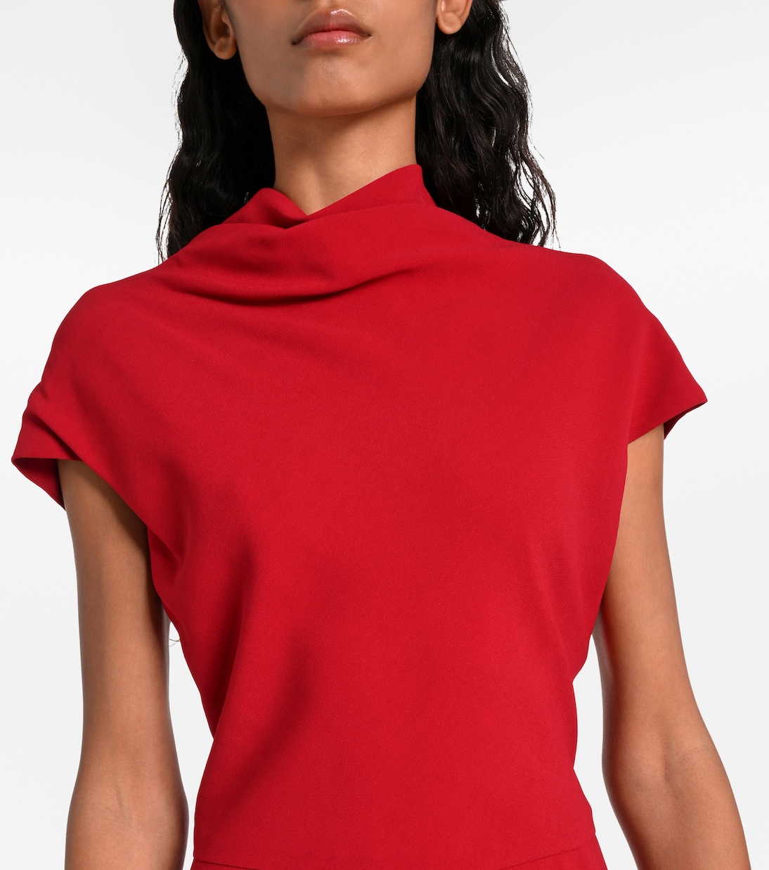 Draped cady minidress in red - Versace | Mytheresa