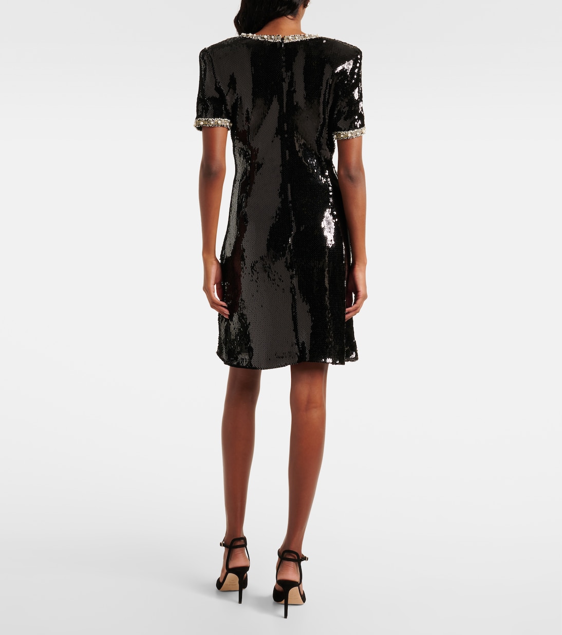 Embellished sequined minidress in black - Nina Ricci | Mytheresa