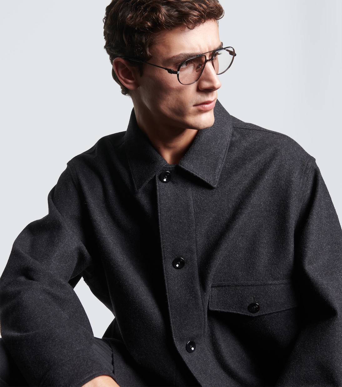 x George Cortina Hollywood aviator glasses in black - Jacques Marie ...