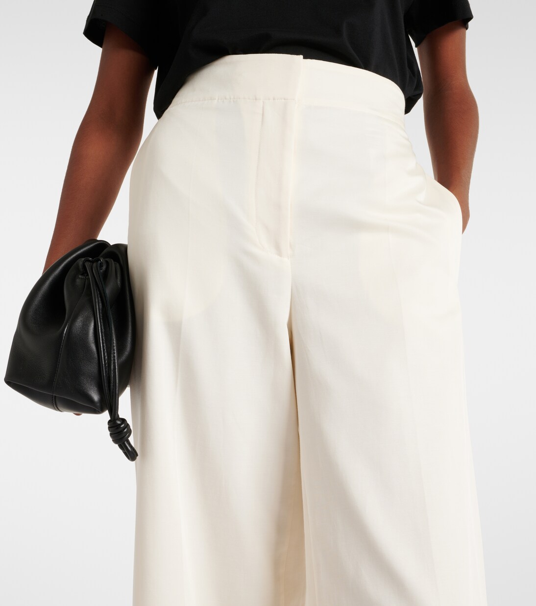 Thurlow silk and cotton wide-leg pants in white - Joseph | Mytheresa