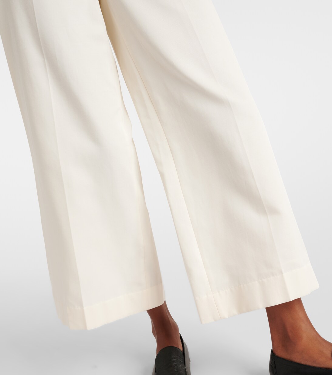 Thurlow silk and cotton wide-leg pants in white - Joseph | Mytheresa