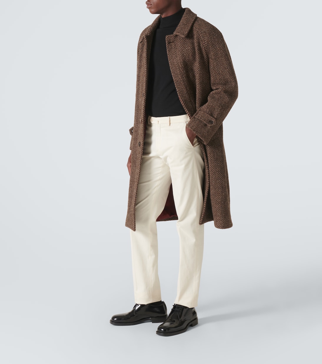 Wool coat in brown - Rubinacci | Mytheresa