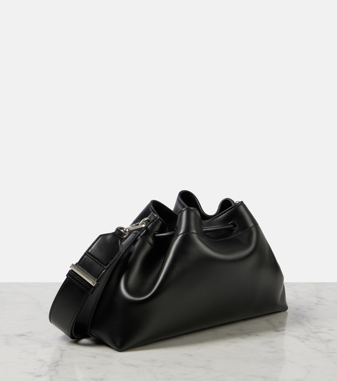 Bon Bon leather bucket bag in black - Jimmy Choo | Mytheresa