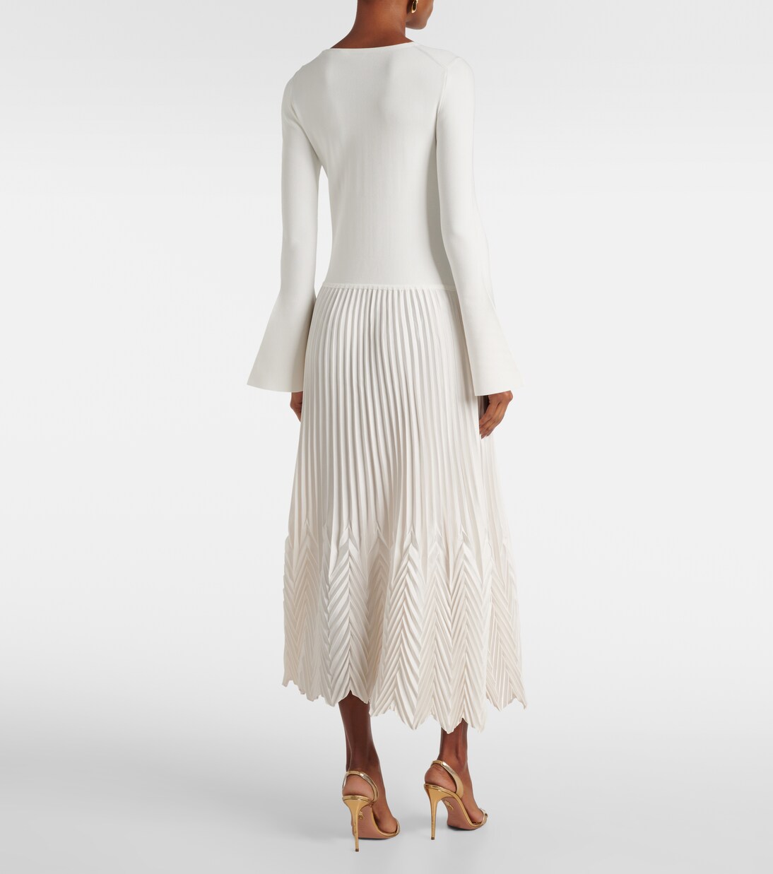 Damoni pleated midi dress in white - Simkhai | Mytheresa