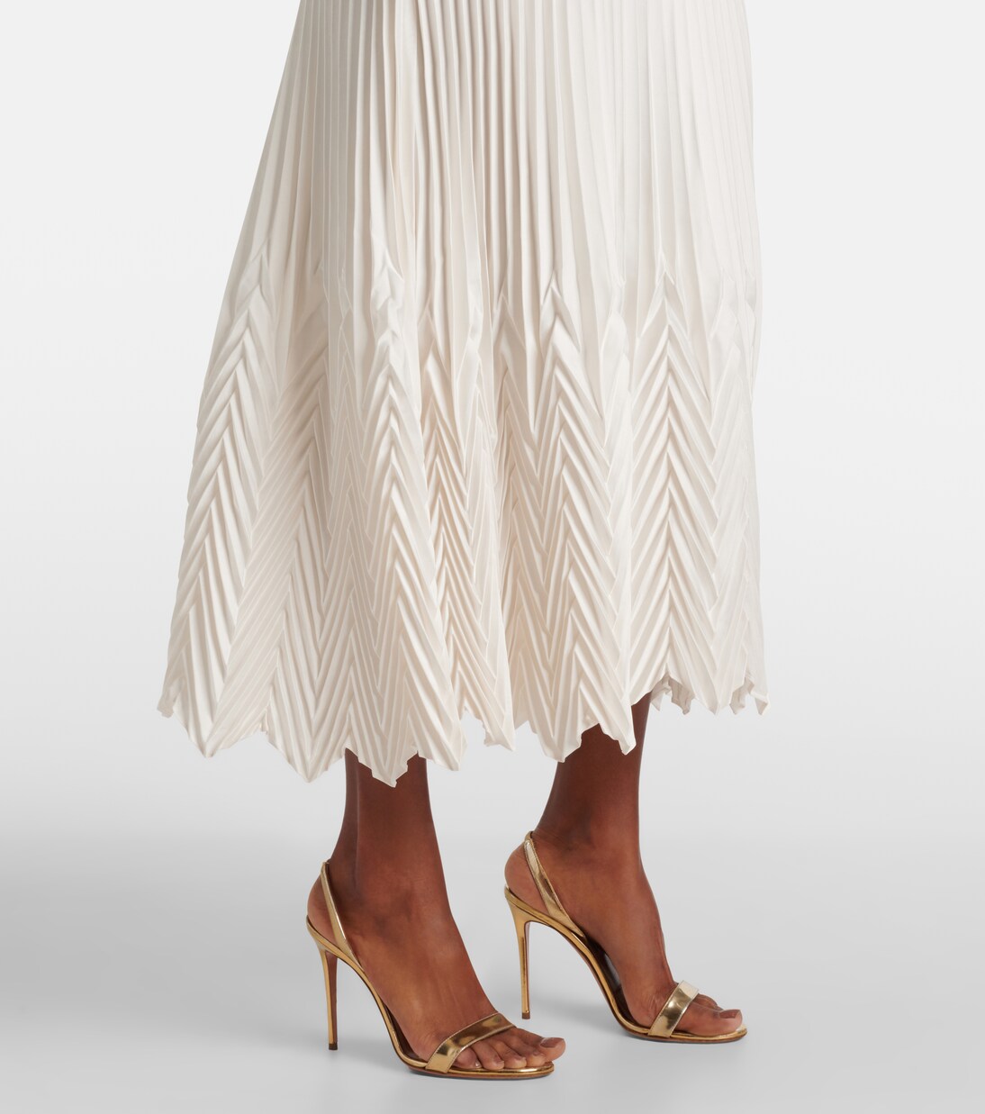 Damoni pleated midi dress in white - Simkhai | Mytheresa