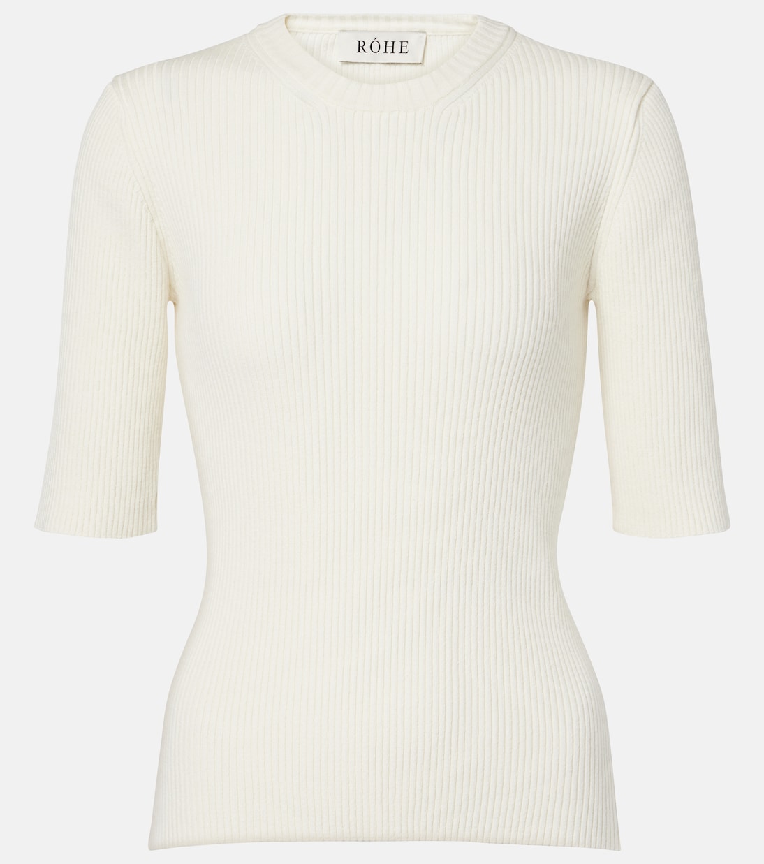 Ribbed-knit cotton-blend top in white - Rohe | Mytheresa