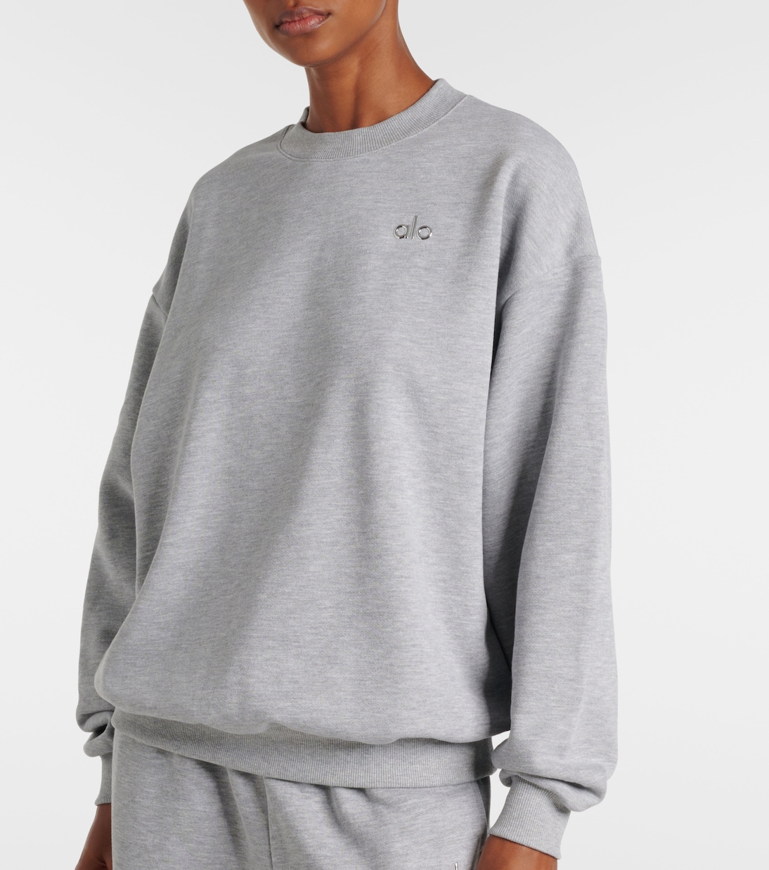 Accolade cotton-blend fleece sweatshirt in grey - Alo Yoga | Mytheresa