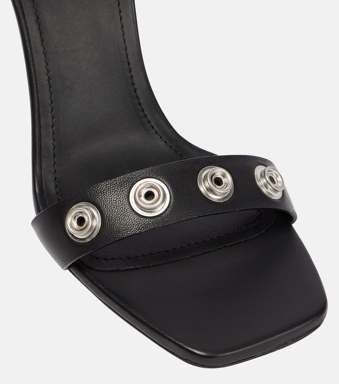 Snaps leather sandals in black - Rick Owens | Mytheresa