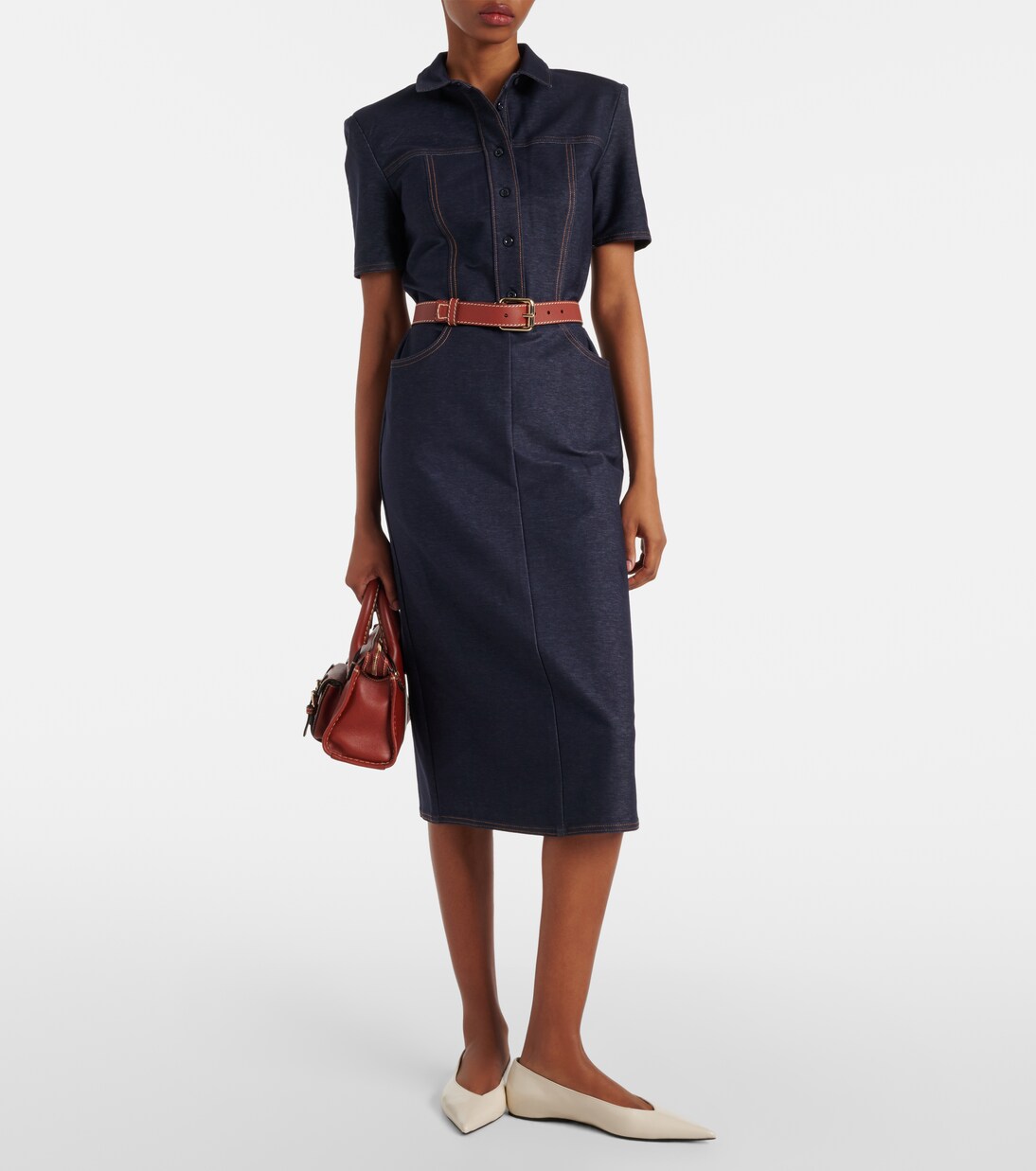 Faro cotton-blend jersey midi dress in blue - Max Mara | Mytheresa