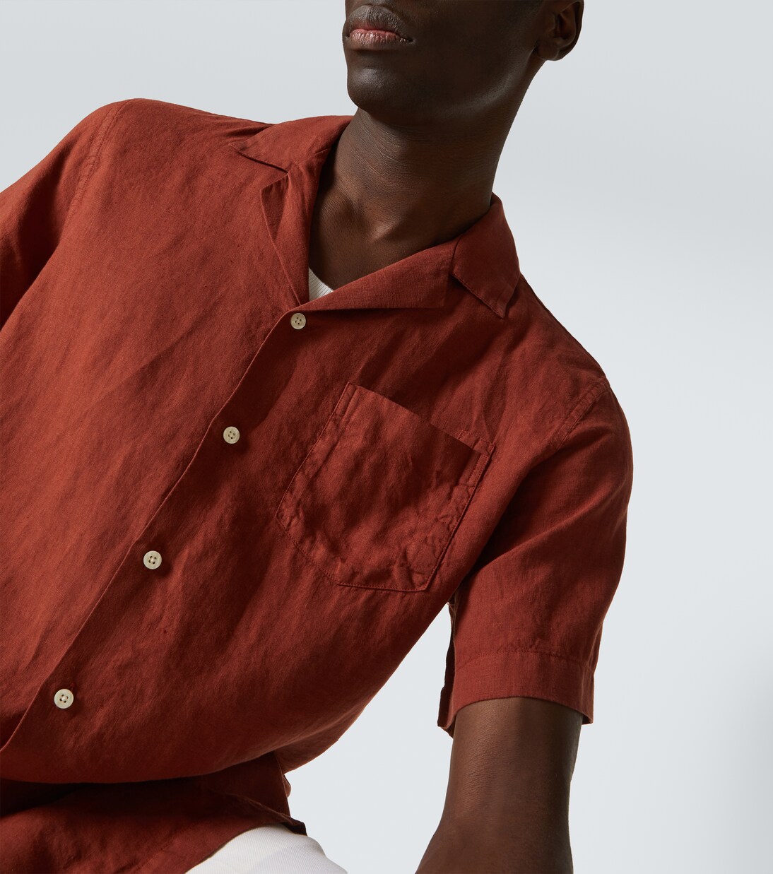 Camisa Angelo de lino en marrón - Frescobol Carioca | Mytheresa