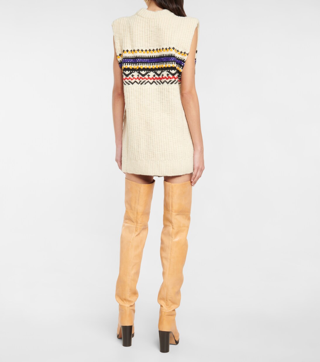 Gresleyge jacquard wool-blend vest in multicoloured - Marant Etoile ...