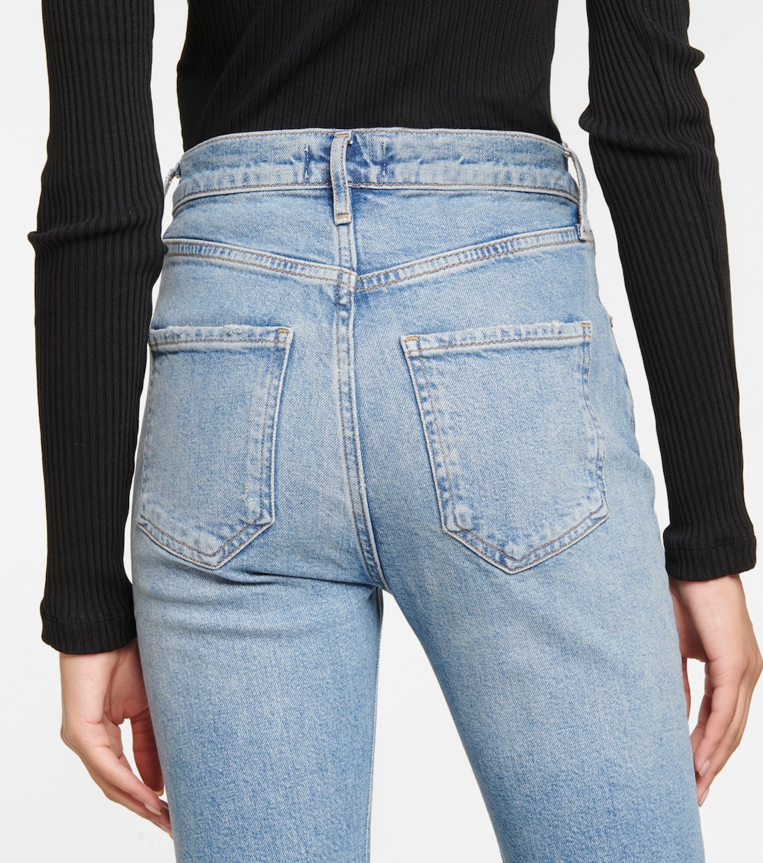 Riley high-rise straight jeans in blue - Agolde | Mytheresa