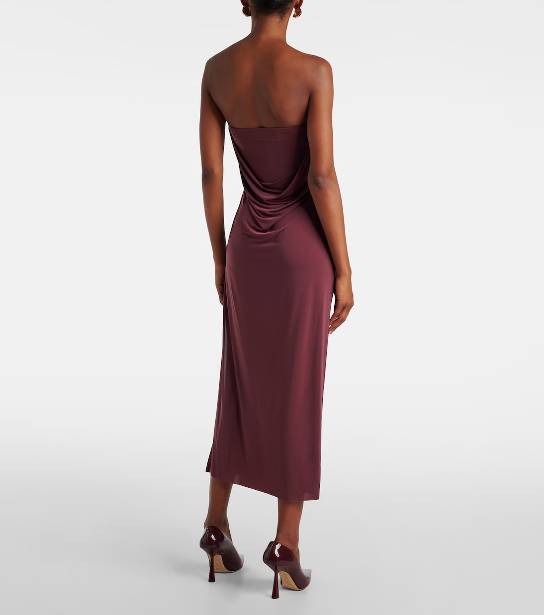 Draped jersey corset dress in red - Alex Perry | Mytheresa