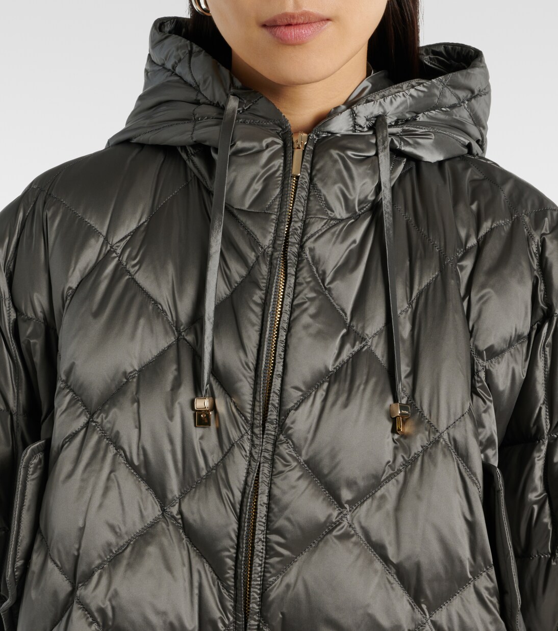 Treman quilted cape in grey - Max Mara | Mytheresa