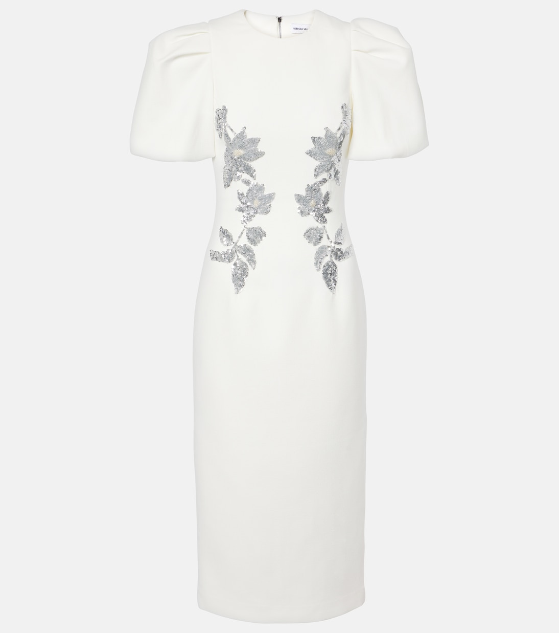 Bridal Recut Embellished Midi Dress In White Rebecca Vallance Mytheresa