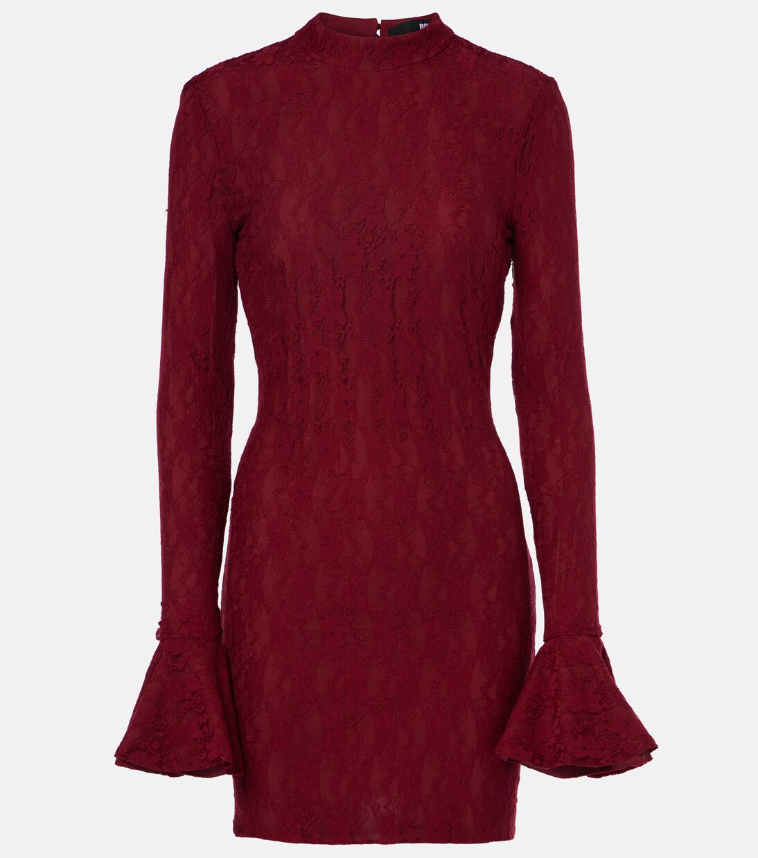 Open-back lace minidress in red - Rotate | Mytheresa