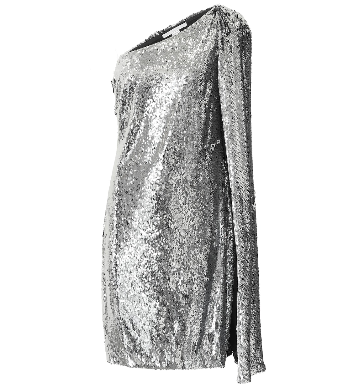 One-shoulder sequined minidress in silver - Stella Mc Cartney | Mytheresa