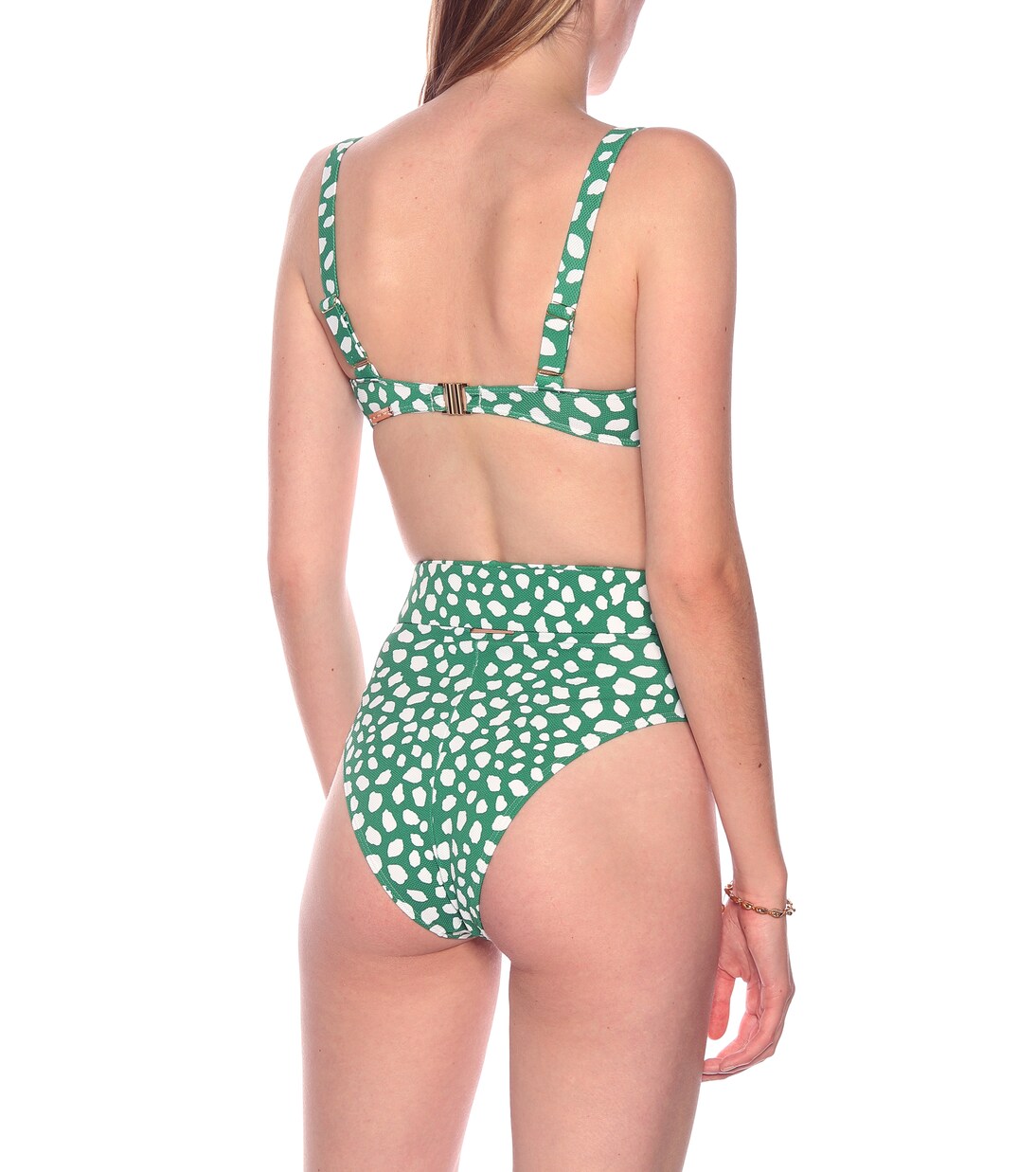 Clara leopard-print bikini bottoms in green - Alexandra Miro | Mytheresa