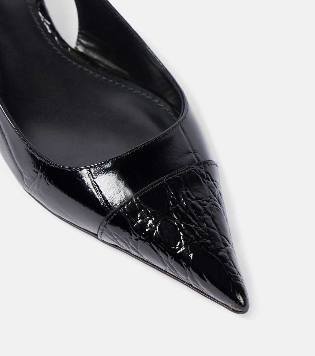 Miranda 35 patent leather slingback pumps in black - Paris Texas ...