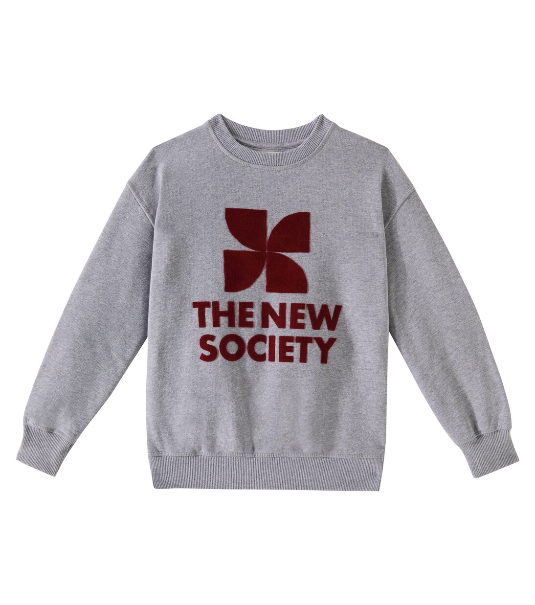 Space logo cotton jersey sweatshirt in grey - The New Society | Mytheresa