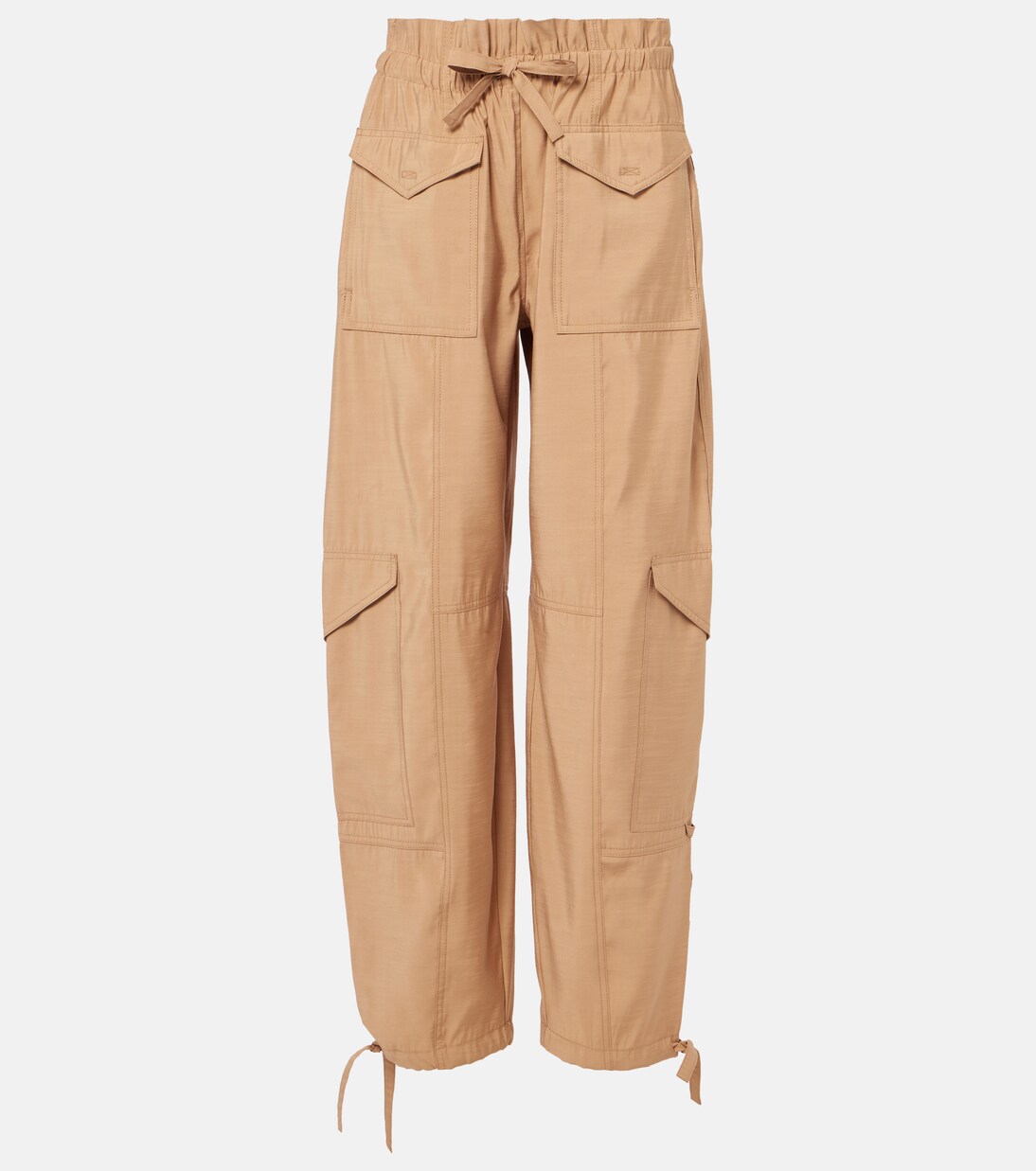 Weite High-Rise-Hose in Braun - Ganni | Mytheresa