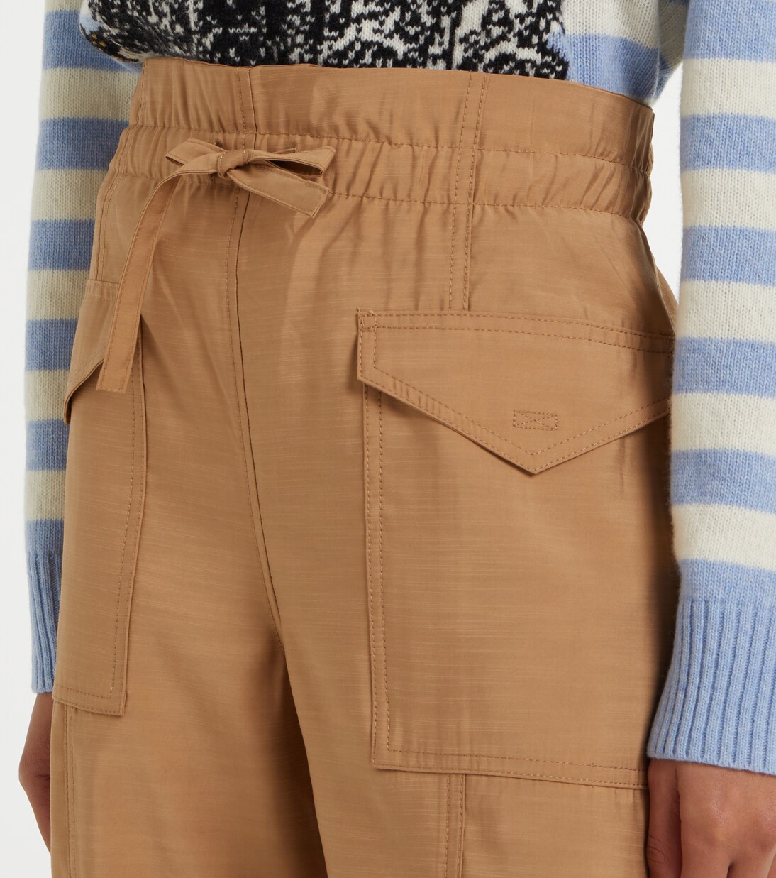 High-rise wide-leg pants in brown - Ganni | Mytheresa