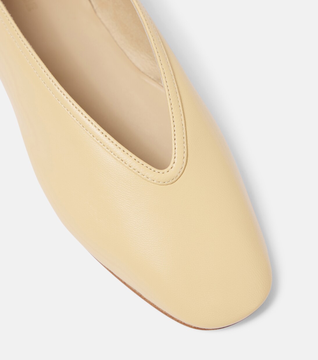 Luna leather ballet flats in yellow - Le Monde Beryl | Mytheresa