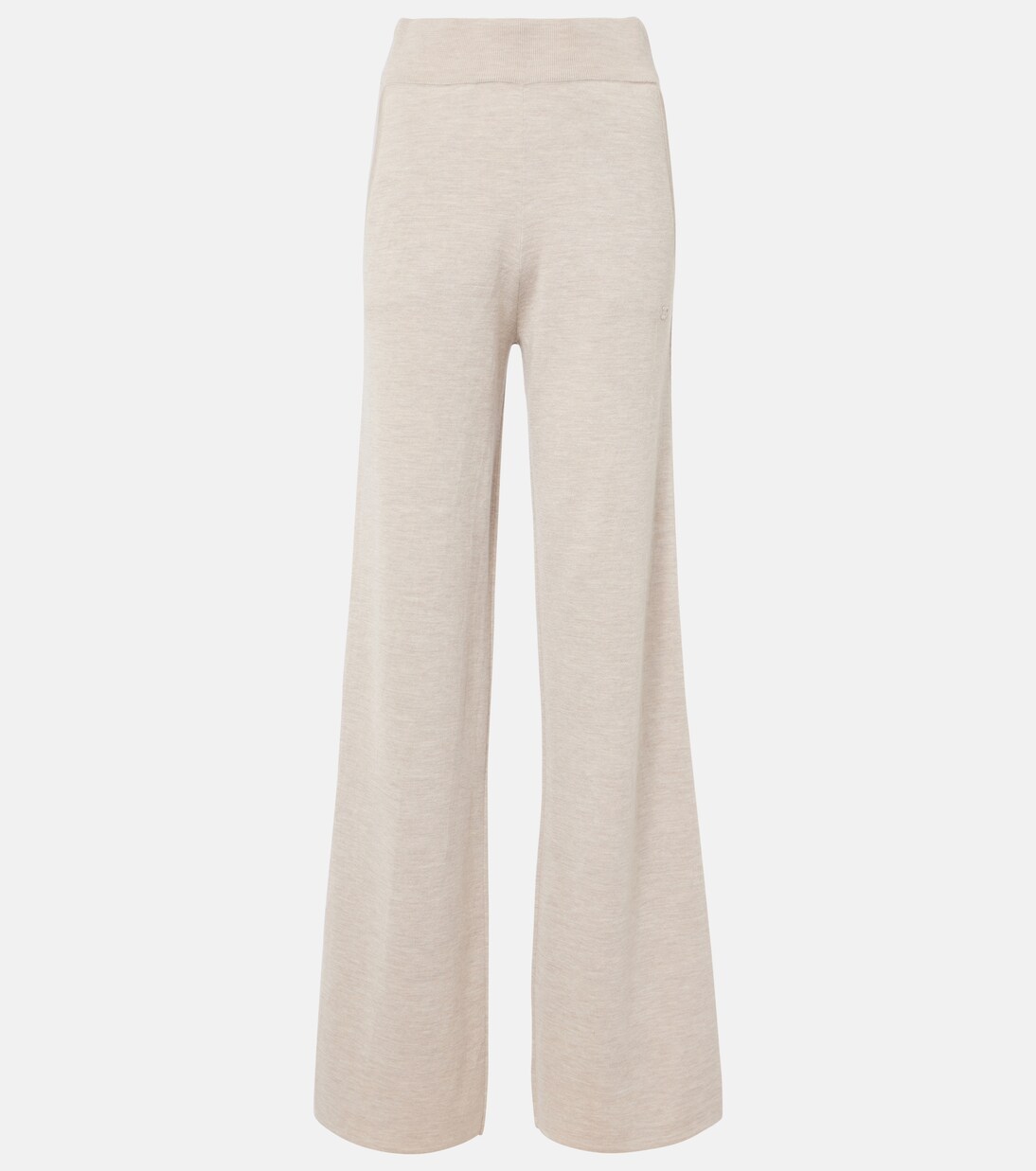 Wilma knitted wool wide-leg pants in beige - Max Mara | Mytheresa