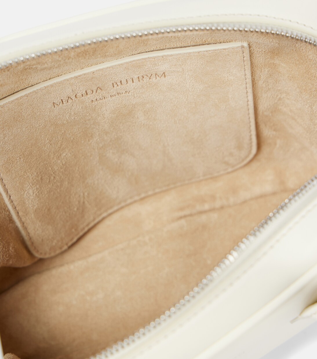 Brigitte Small leather tote bag in white - Magda Butrym | Mytheresa