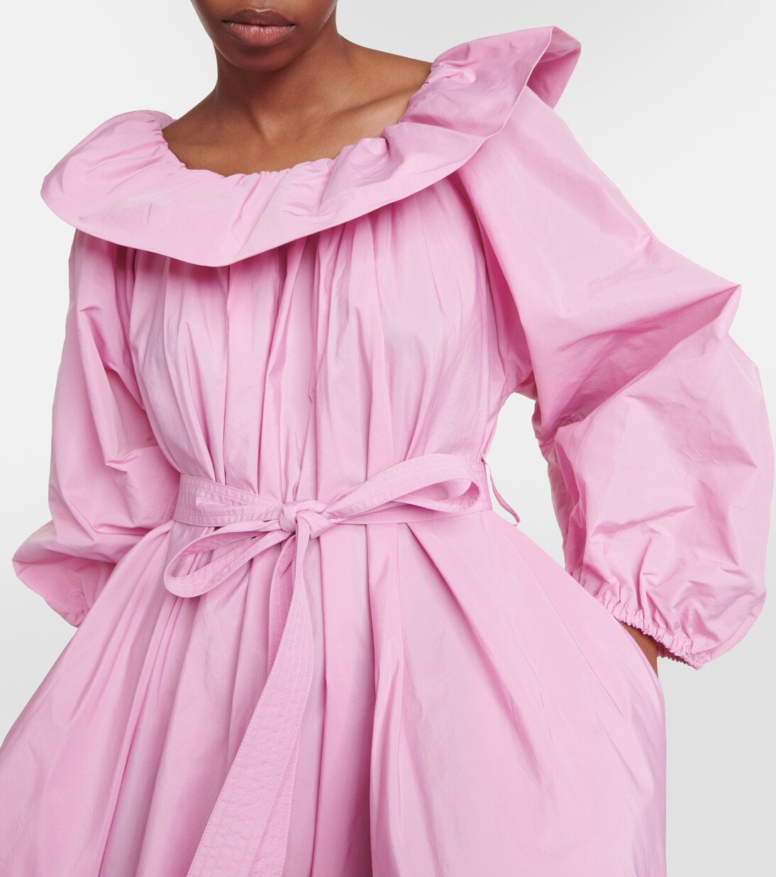 Off-shoulder faille maxi dress in pink - Patou | Mytheresa