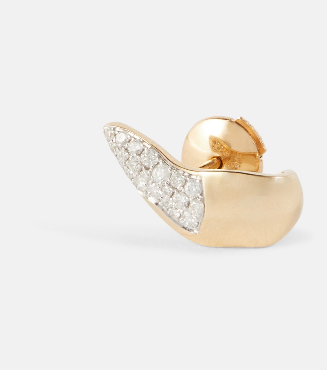 Requin Bo Nano 14kt gold single earring with diamonds in gold - Rainbow ...
